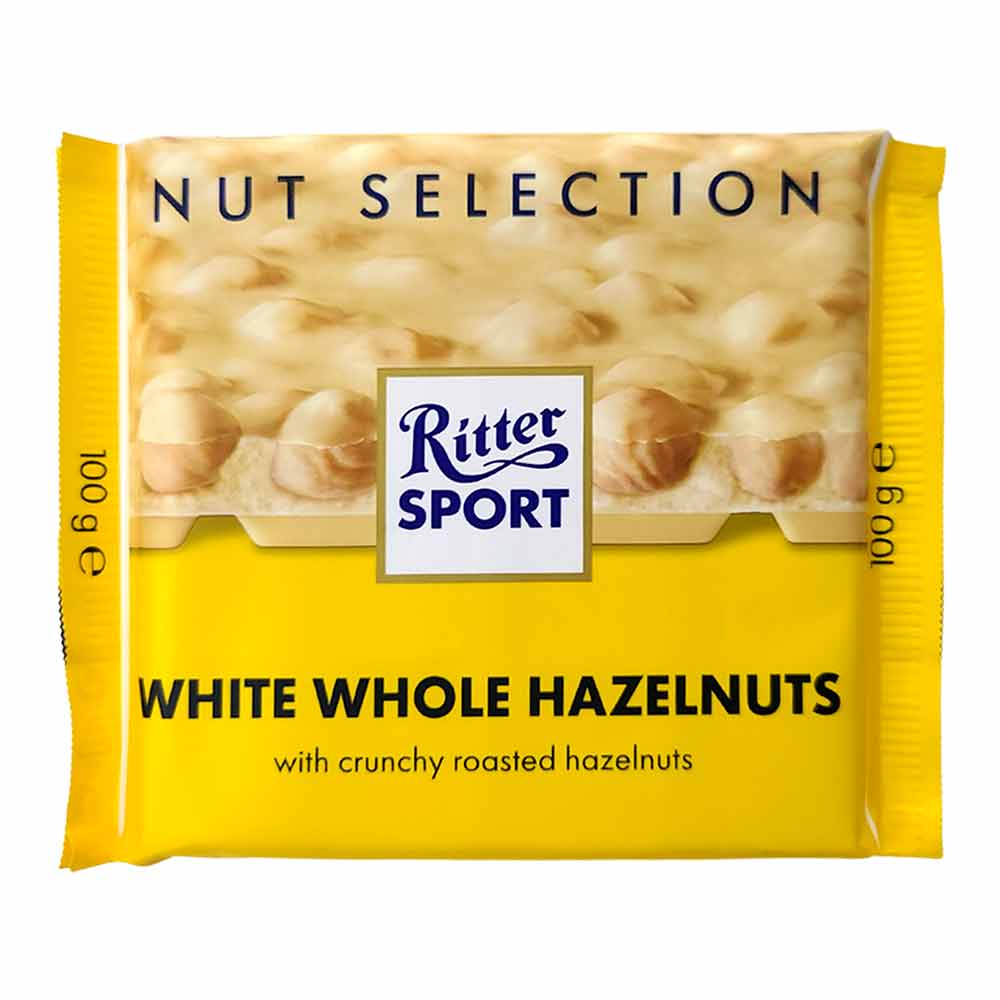 RITTER SPORT WHITE HAZELNUTS 100G