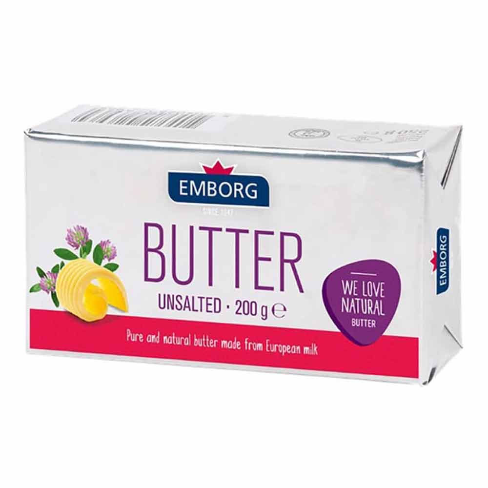 EMBORG BUTTER UNSALTED 200G