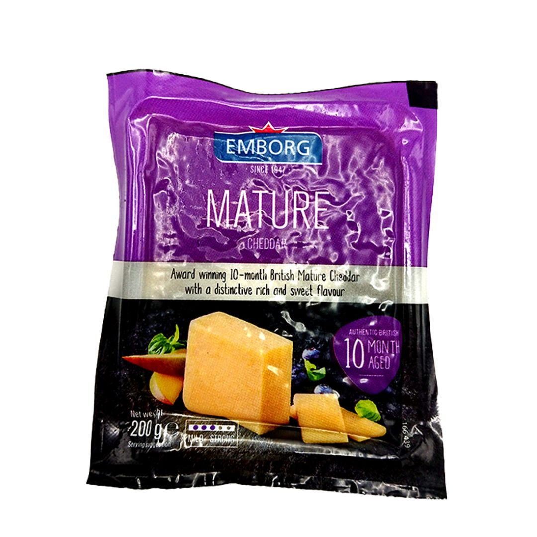 EMBORG MATURE CHEDDAR 200G