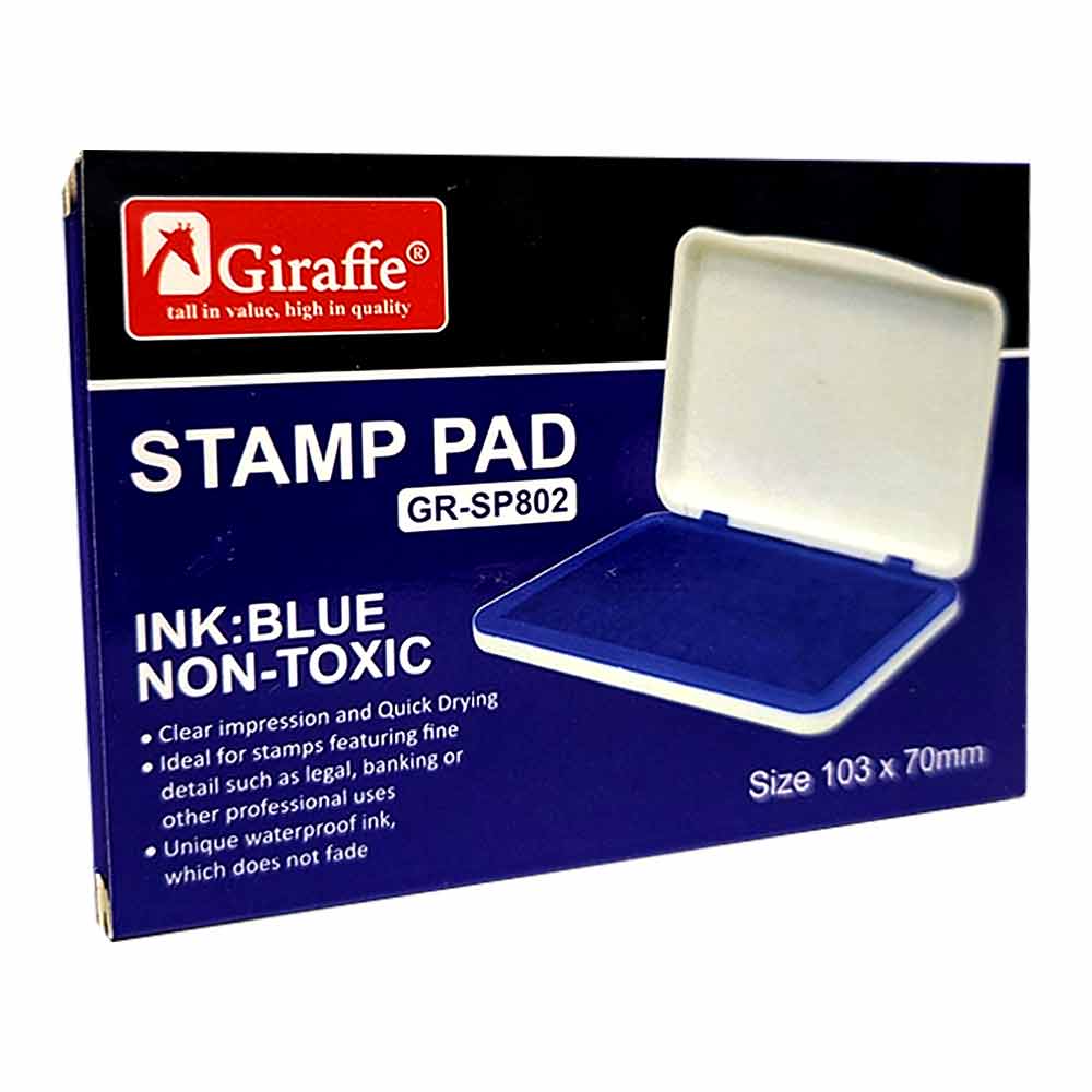 GIRAFFE STAMP PAD BLUE 103X70MM GR-SP802