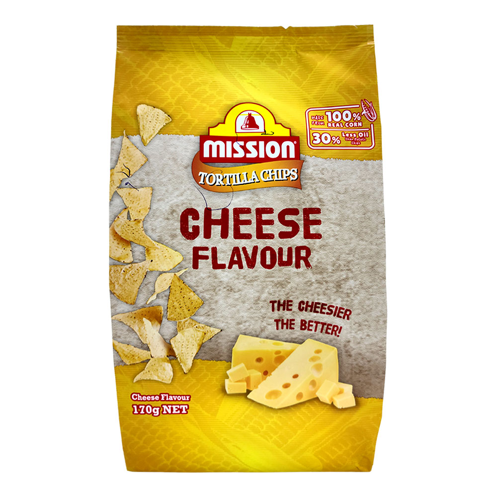 Mission Tortilla Chips Cheese Flav 170g