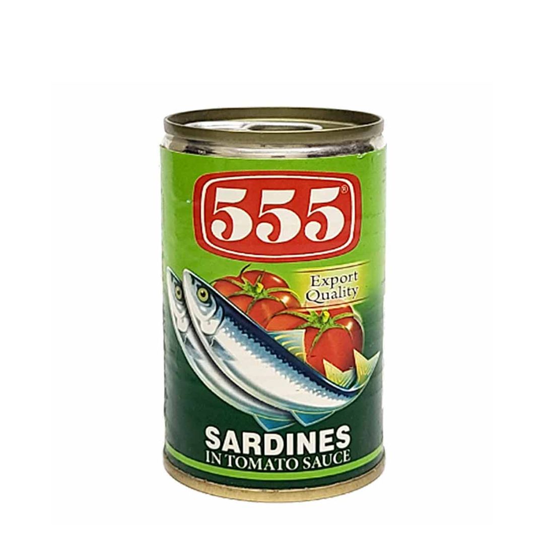 555 SARDINES IN TOMATO SAUCE 155G