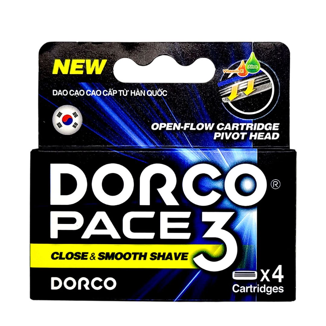 DORCO PACE 3 Close & Smooth Shave x4