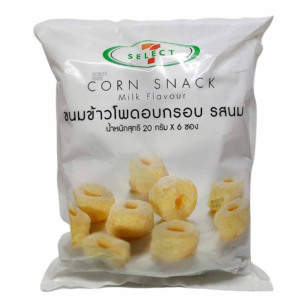 7SELECT CORN SNACK MILK FLA 20GX6