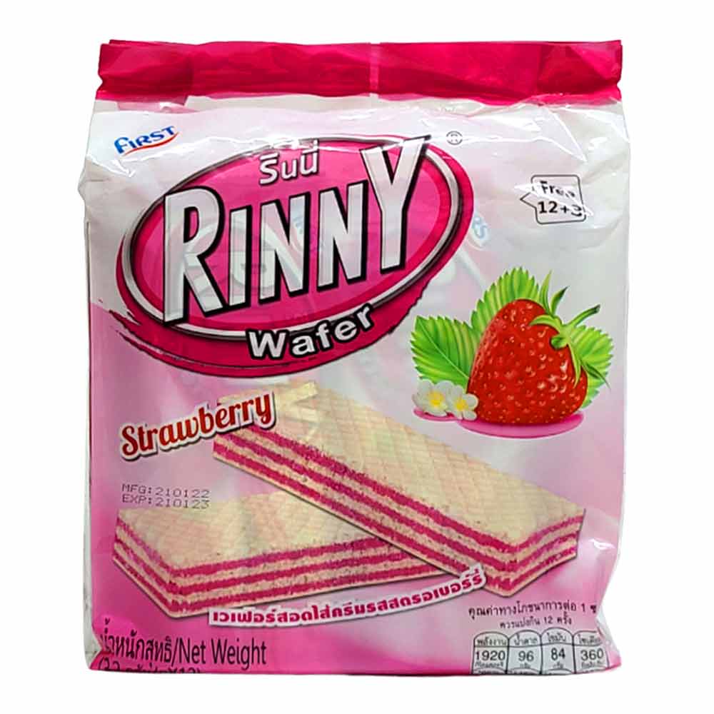 RINNY WAFER STRAWBERRY 12+3