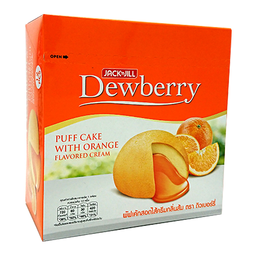 JACK&JILL DEWBERRY PUFF CAKE WITH ORANGE 12PCS