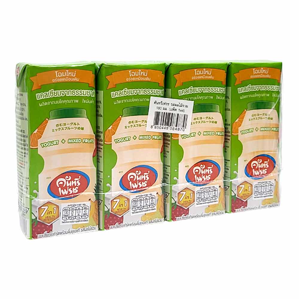 COUNTRY FRESH YOGURT MIXED FRUITS180MLX4