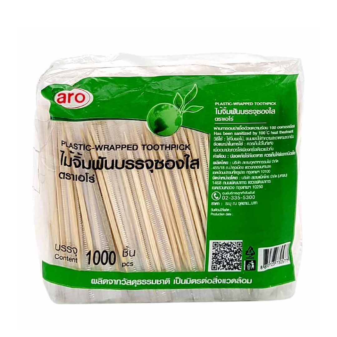 ARO Plastic Wrapped Toothpick 1000pcs