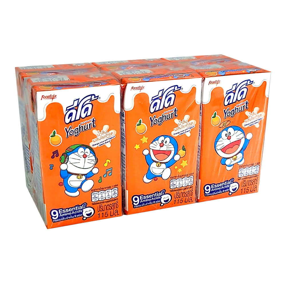 Deedo Fruit Juice With Yoghurt Orange 115ml x 6