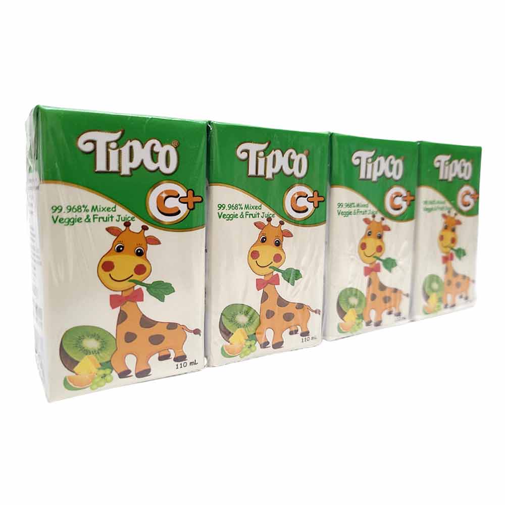 TIPCO MIX VEGGIE FRUIT JUICE THAI 110MLX4