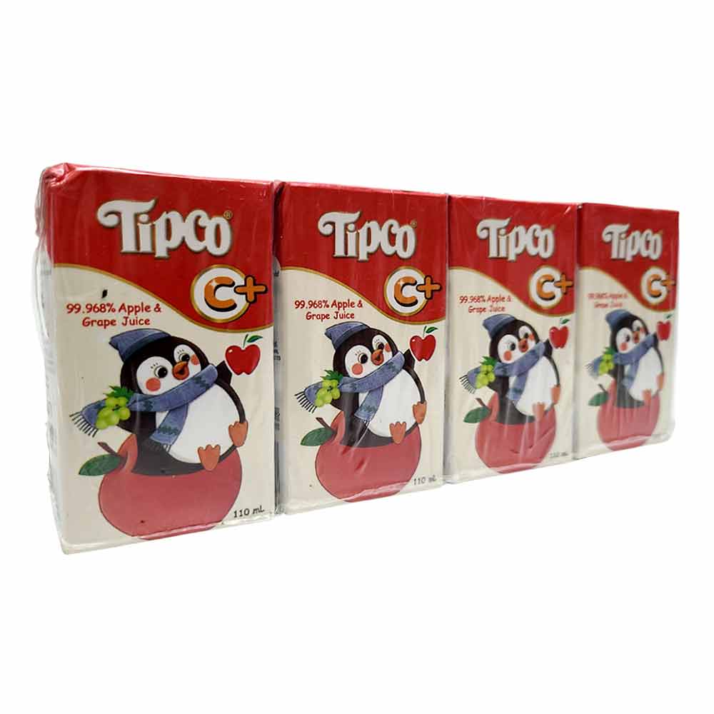 TIPCO APPLE GRAPE JUICE THAI 110MLX4