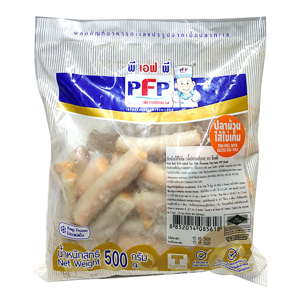 PFP FISH ROLL SALTED EGG YOLK 500G