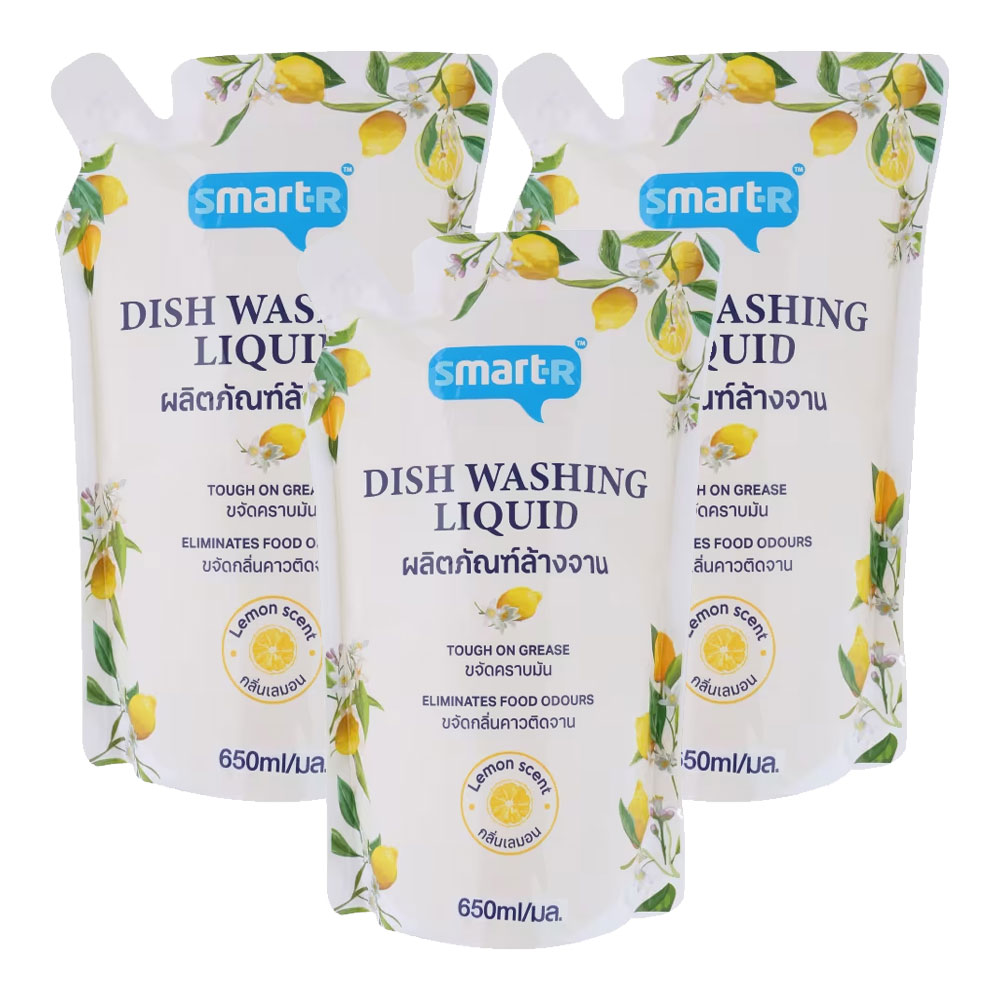 Smarter Dish Washing Liquid Lemon Scented 550ml (Pack 3)