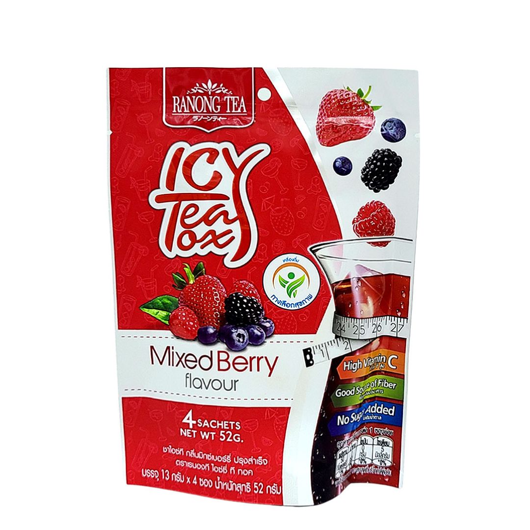 RANONG TEA Icy Tea Tox Mixed Berry Flavour 52gx4