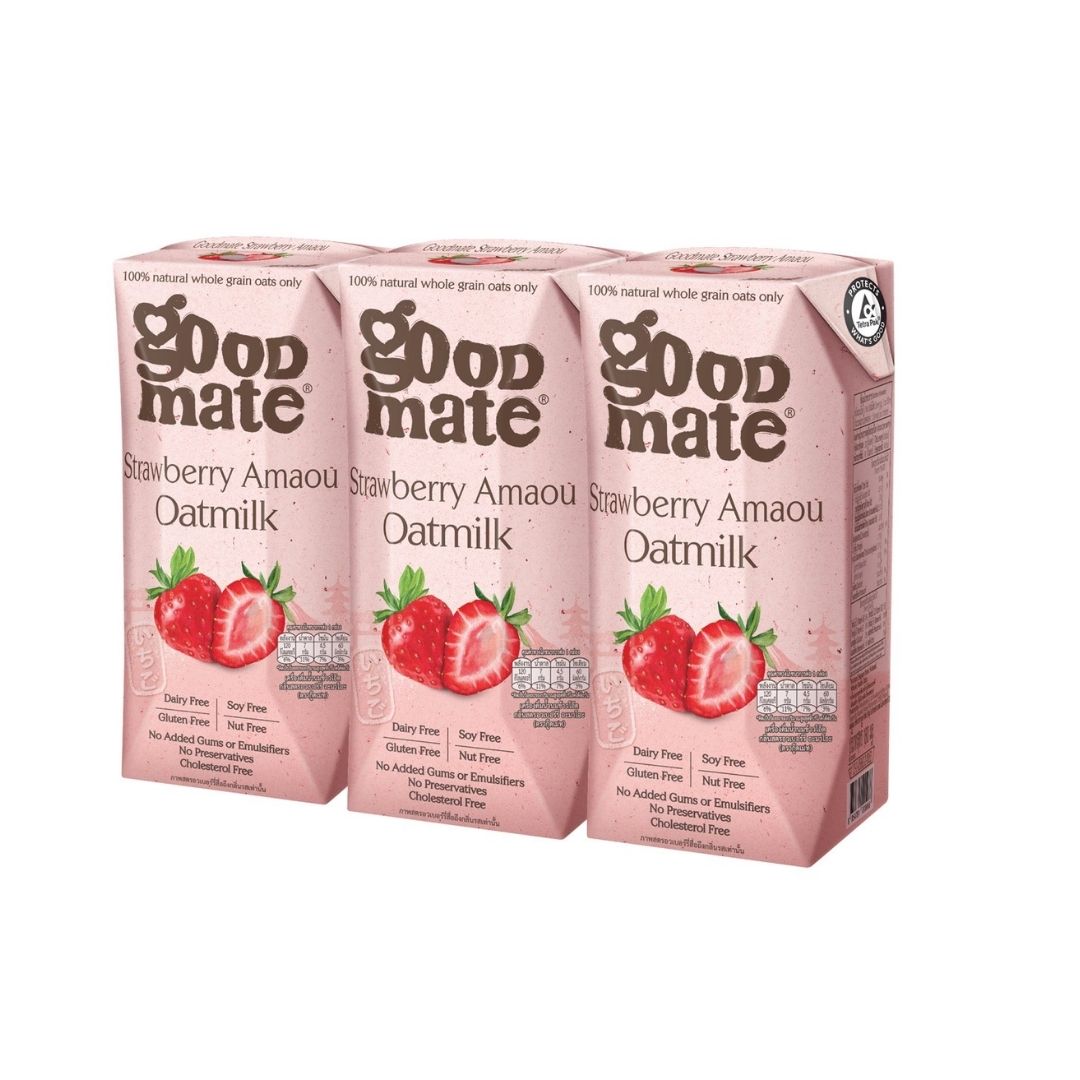 Good Mate Strawberry Oatmilk 180mlx3