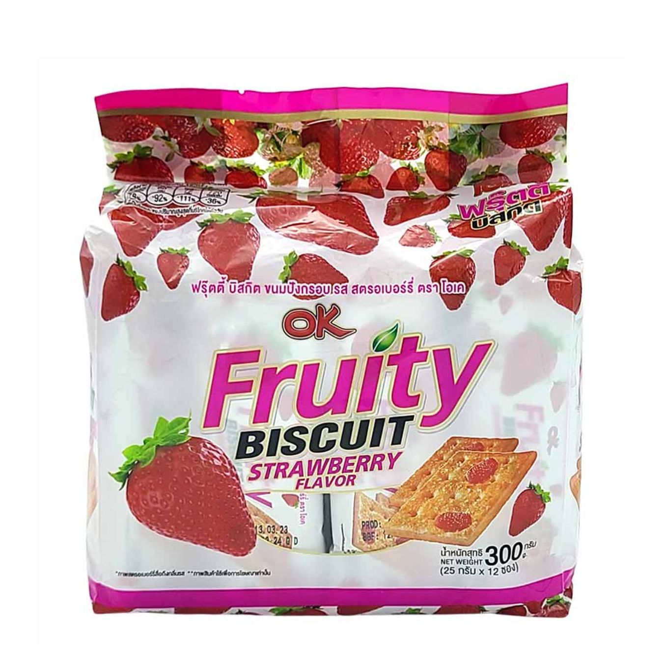 Fruity Biscuit Strawberry 25x12