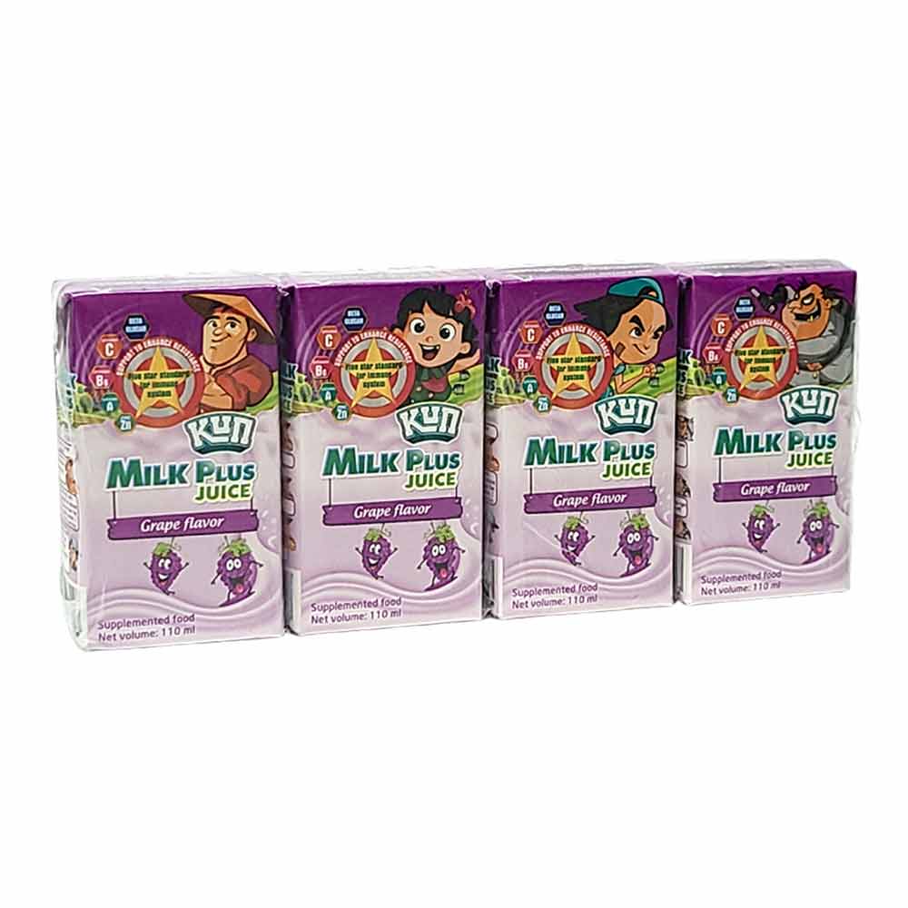 KUN GRAPE MILK JUICE 110MLX4