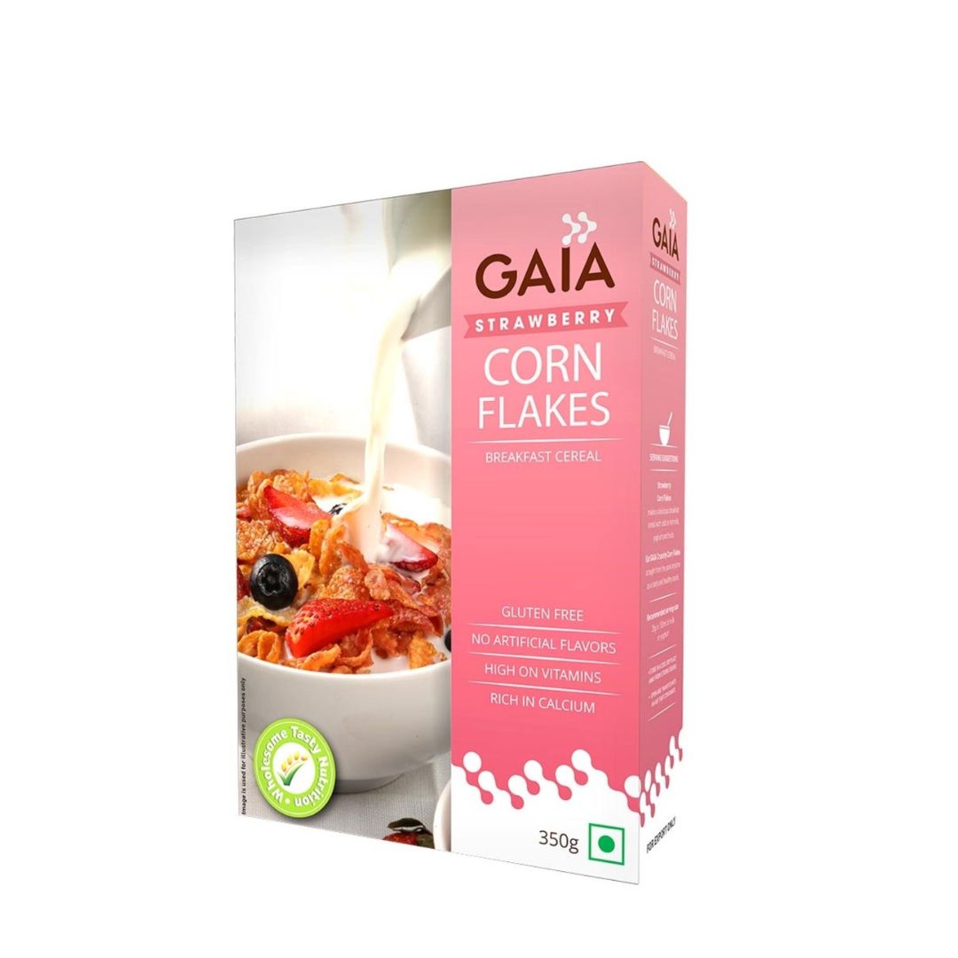 Gaia strawberry Corn Flakes 350g