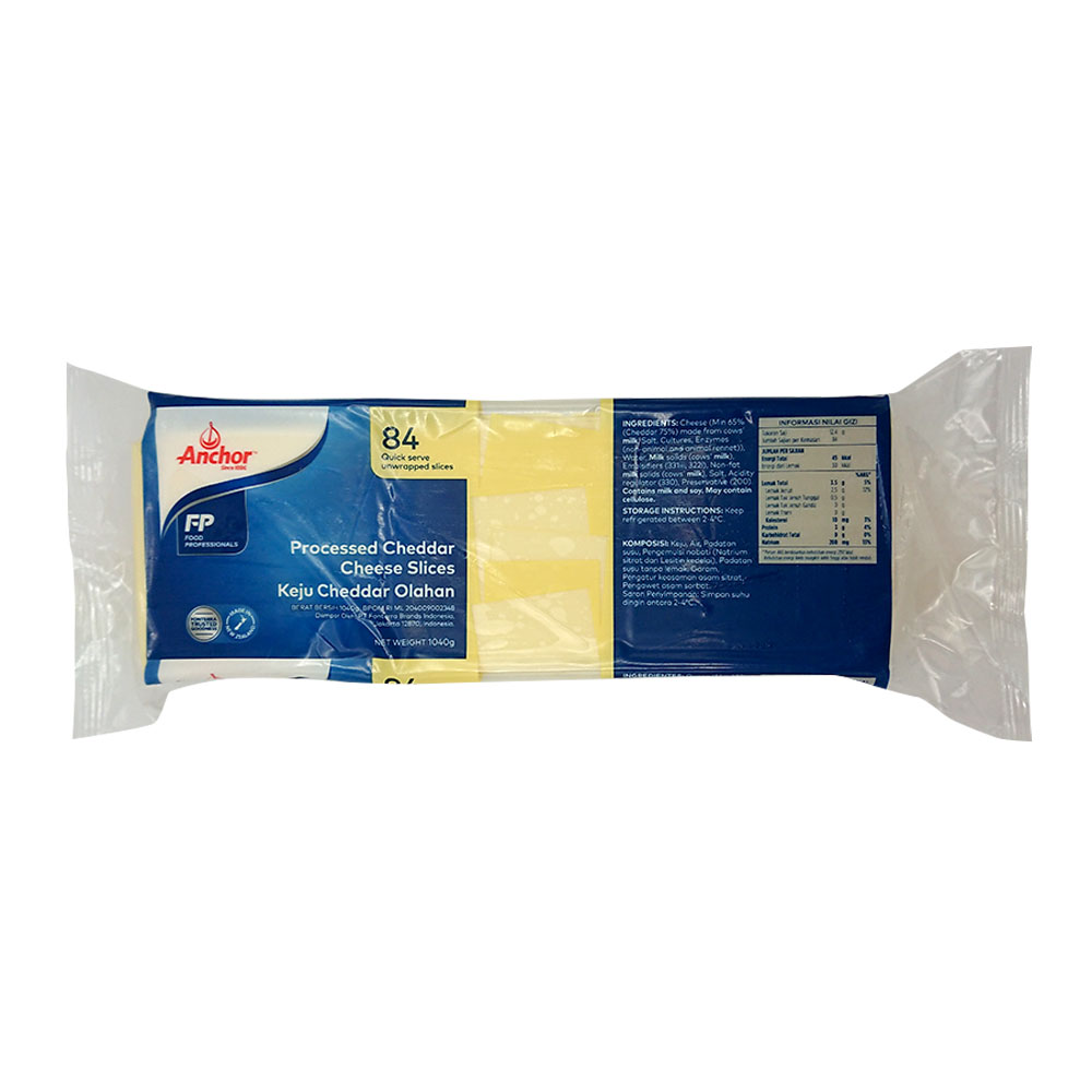ANCHOR CHEDDAR SLICES CHEESE 84