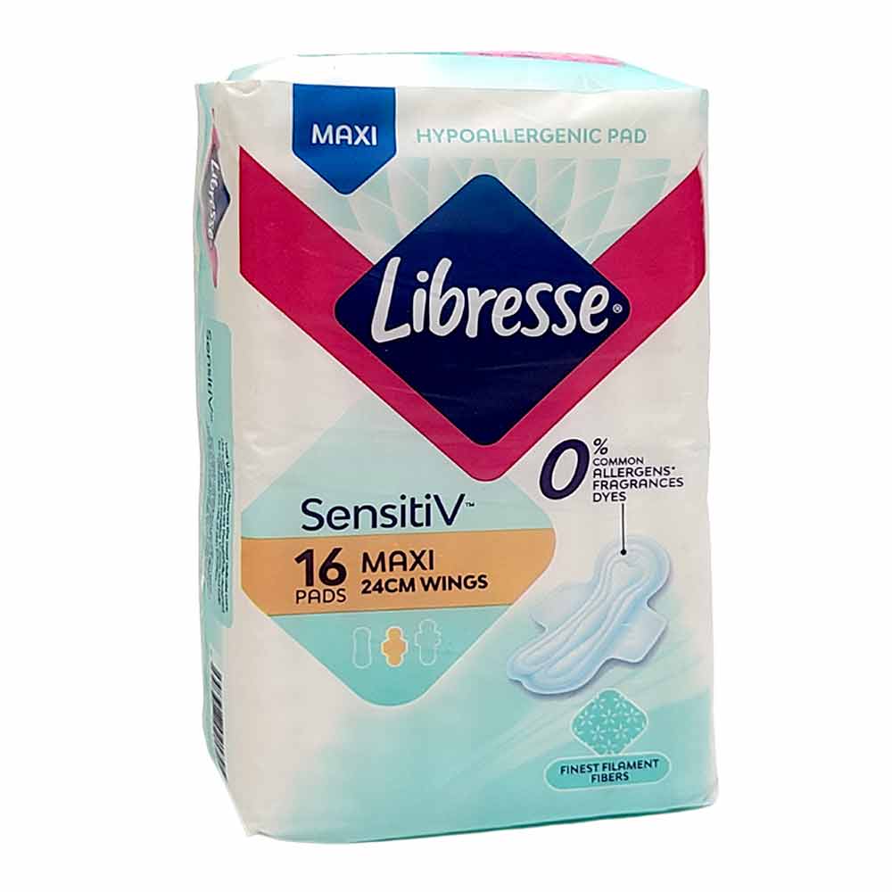 LIBRESSE SENSITIV MAXI 16PAD 24CM WINGS