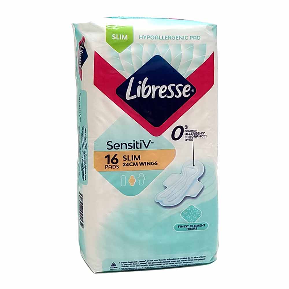 LIBRESSE SENSITIV MAXI 16PADS SLIM 24CM WINGS