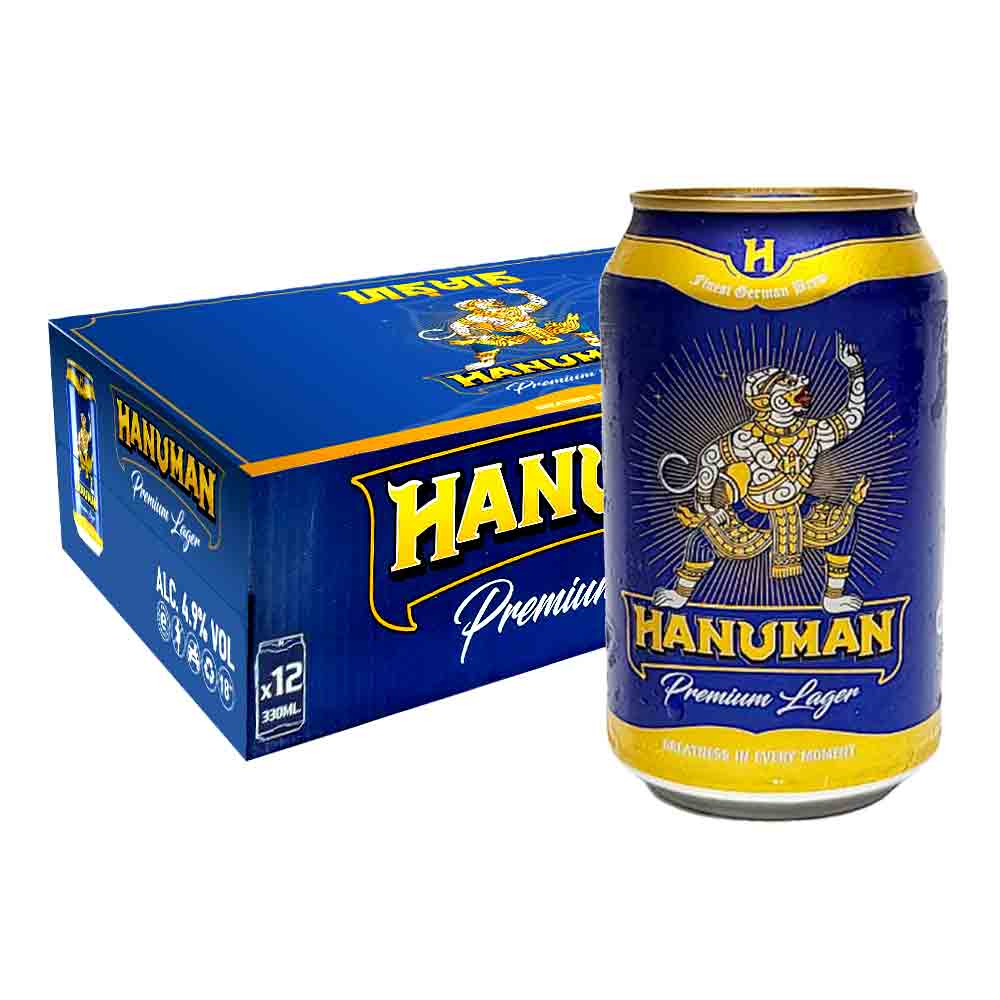 HANUMAN Permium Lager Beer 4% Vol 12 x 330ml