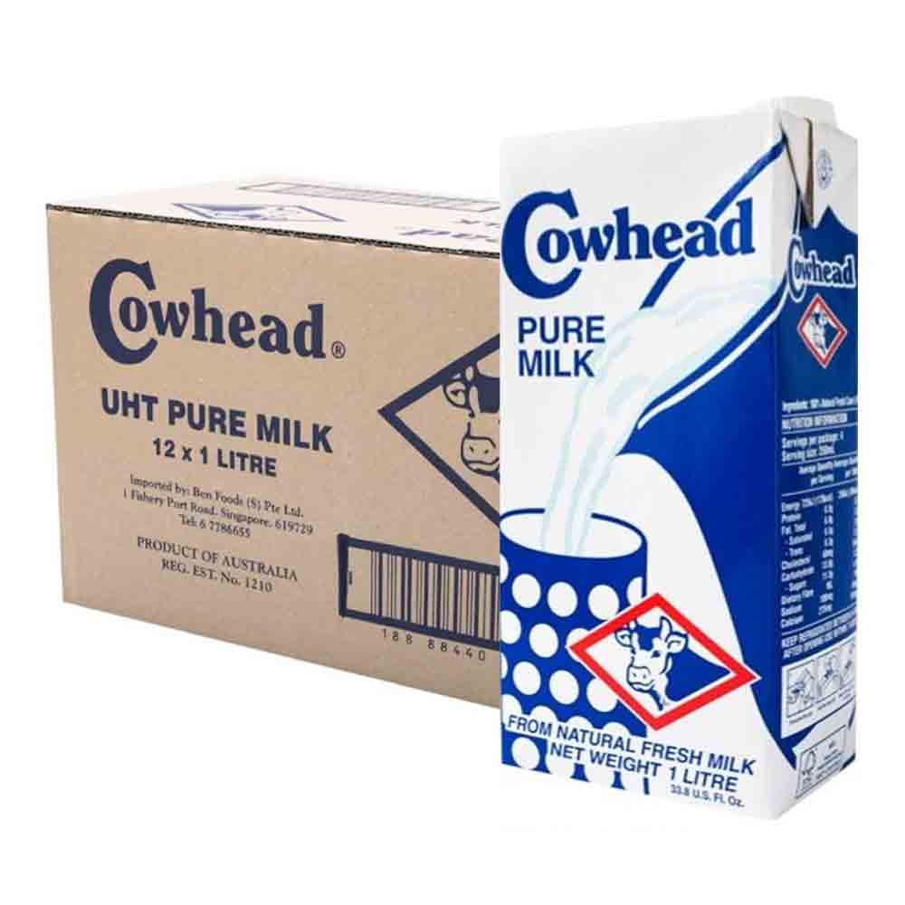 COWHEAD UHT PURE MILK 12 x 1L