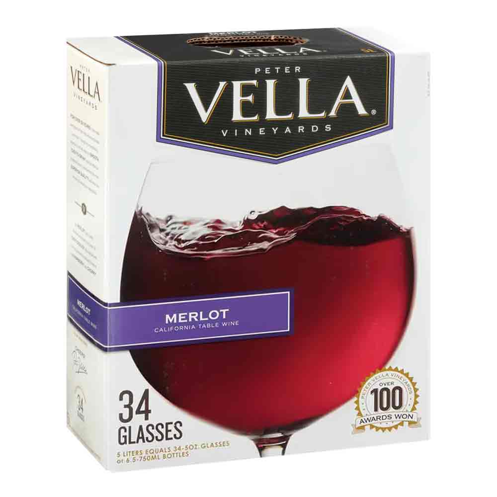 PETER VELLA VINEYEARDS MERLOT CALIFORNIA TABLE WINE 12% VOL 5L